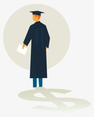 Illustration Of Student Casting A Shadow In The Shape - Student PNG ...