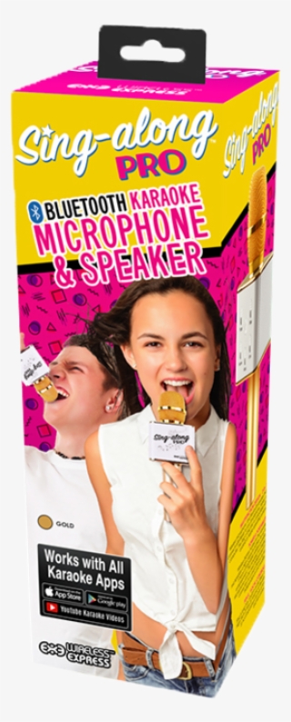 Wireless Express Sing-along Pro Gold Bluetooth Microphone - Sing-along ...