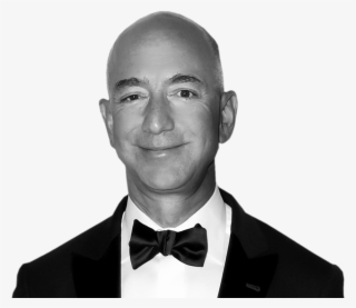Amazon Corporation - Jeff Bezos Black And White PNG Image | Transparent ...