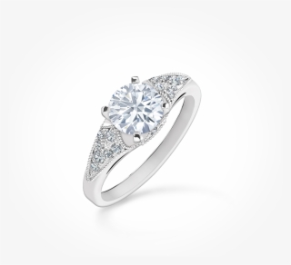 Vintage Diamond Engagement Ring - Pre-engagement Ring PNG Image ...