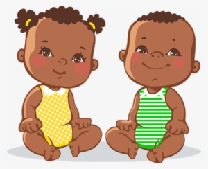 Free Library Cartoon Images Blackbabygirlandboy Image - Mixed Race Baby ...