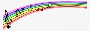 Vector Graphics Of Rainbow Musical Notes - Music Notes Clipart PNG ...