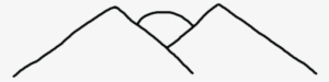 How To Draw A Mountain - Line Art PNG Image | Transparent PNG Free ...