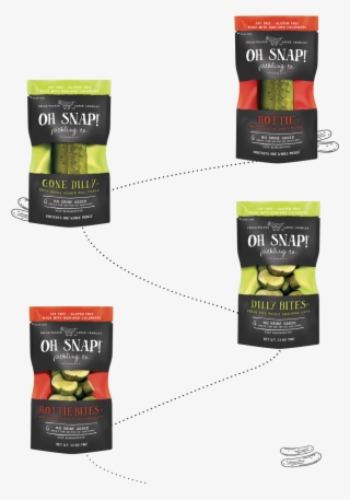 Individually Wrapped Pickles - Oh Snap Pickle, Gone Dilly PNG Image ...