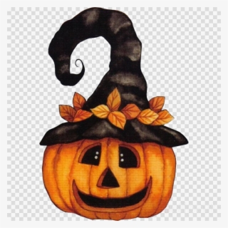 Pumpkin Witch Clipart Jack O' Lantern Pumpkin Halloween - Calabazas Dia ...
