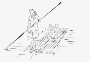 Raft Drawing At Getdrawings - Line Art PNG Image | Transparent PNG Free ...