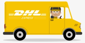 Illustration Of A Dhl Van - Dhl Van Png PNG Image | Transparent PNG ...