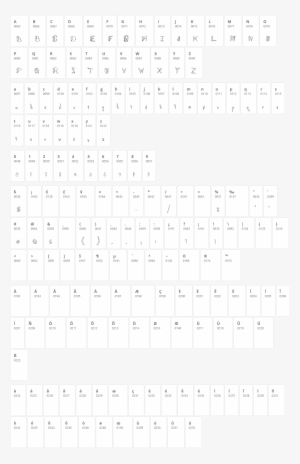 Lightning Strike Character Map - Font PNG Image | Transparent PNG Free ...