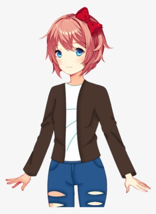 Download Off-topicsayori - Sayori Casual Sprite Edit | Transparent PNG ...