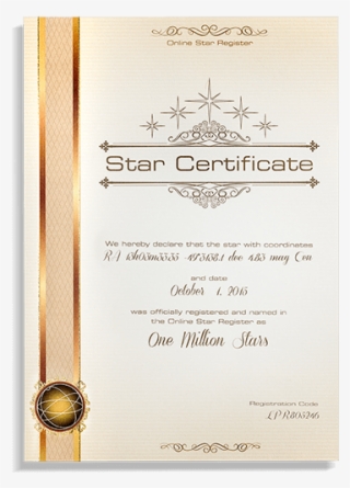 Personalized Star Certificate - Star Certificate PNG Image ...