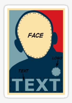 Logo Text Text Barack Obama "hope" Poster Text - Obama Hope Template ...