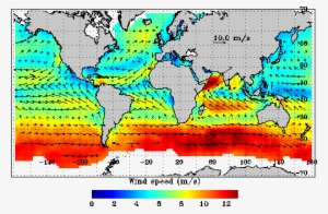 Mean Global Wind Speed And Direction In July - Prevailing Winds PNG ...