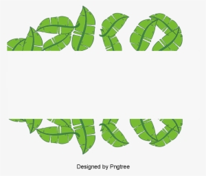 Beautiful Leafy Pattern Border Design Vector Material, - Portable ...