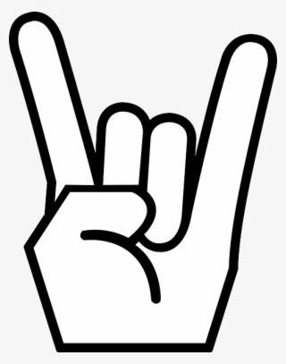 Rock N Roll Sign Hand - Clip Art Rock N Roll PNG Image | Transparent ...