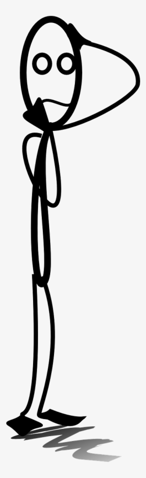 Original - Stick Man Scratching Head PNG Image | Transparent PNG Free ...