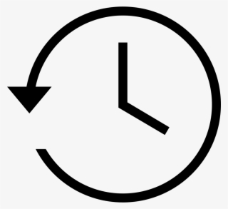 Clock Symbol With Counterclockwise Back Circular Rotating - Clock ...