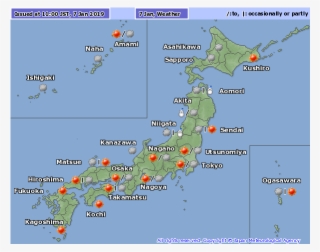 7-day Forecast For Tokyo And Japan - Map PNG Image | Transparent PNG ...