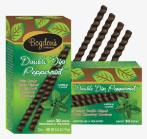 Bogdon's "double Dip Peppermint" Candy Reception Sticks - Chocolate PNG ...