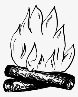 Line Drawing Of A Campfire - Drawing PNG Image | Transparent PNG Free ...