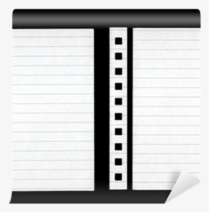 2 Small Sheets Of Lined Paper Isolated On Black Wall - Paper PNG Image ...
