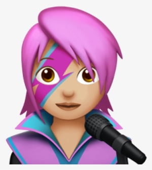 Glam Pop Star Emoji - Bowie Emoji Png PNG Image | Transparent PNG Free ...