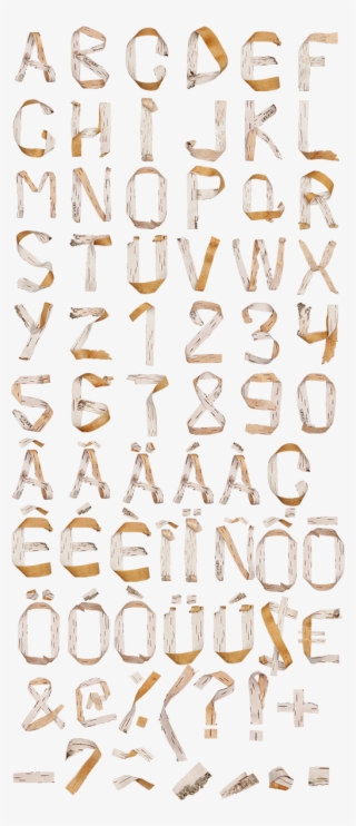 Birch Bark Font Alphabet - Font PNG Image | Transparent PNG Free ...