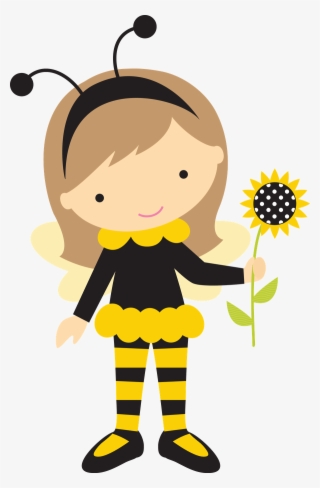 Girl Clipart Bumble Bee - Menina Abelhinha Png PNG Image | Transparent ...