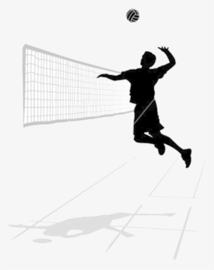 Girl Spiking Volleyball Clipart Vector