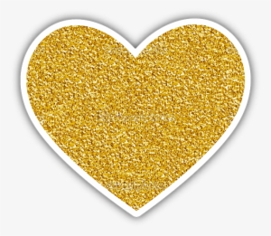 Gold Heart Sticker - Gold Heart Stickers Transparent PNG Image ...