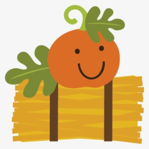 Pumpkin On Hay Bale Svg File For Scrapbooking Cardmaking - Hay Stacks ...