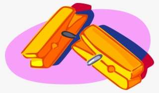 Vector Illustration Of Clothespin Or Clothes-peg Fastener - Clip Art ...