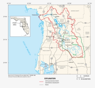 Location Of The Withlacoochee River Watershed, West-central ...