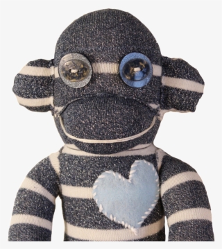 Handmade Sock Monkey Plush Toy With Funky Pattern Socks PNG Image ...