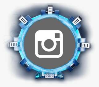 Insta Icon Circle Ltblue - Instagram Icon In White PNG Image ...