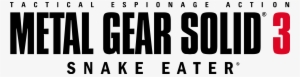 Metal Gear Solid 3 Logo Png - Metal Gear Solid 3 Snake Eater Logo PNG ...