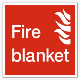 Fire Blanket Safety Label - Fire Blanket And Fire Extinguisher Sign PNG ...