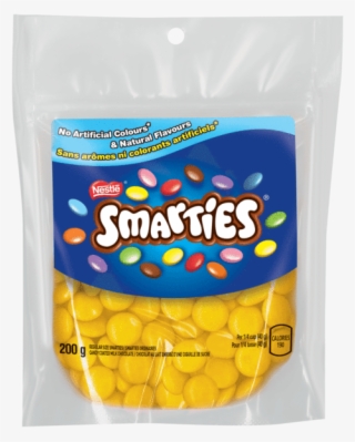 Yellow Smarties Resealable Bag, 200g - Nestle Smarties Mini 216g PNG ...