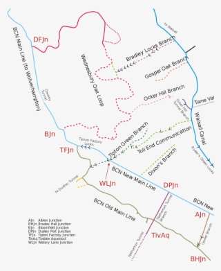 1000px-bcn Canal Map Wednesbury Oak Svg - Dudley Canal Tunnel Map PNG ...