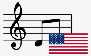 Music Notes And Flag Of Usa - Musical Notes PNG Image | Transparent PNG ...