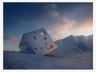 Winter Buildings - Biggest Ice Cube Ever PNG Image | Transparent PNG ...