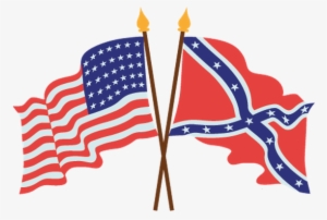 Crossed American And Confederate Flags PNG Image | Transparent PNG Free ...