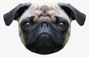 Geometric Vector Animals Emmasimoncictumblrcom - Pug Head Transparent ...