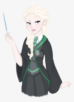 Elsa As A Hogwarts Student By Decapitated - Elsa Hogwarts PNG Image ...