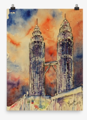 Towers Kuala Lumpur Print - Painting PNG Image | Transparent PNG Free ...