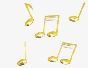 Big Image - Gold Music Notes Transparent Background PNG Image ...