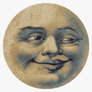 Moon Face 6' Round Rug - Moon Face PNG Image | Transparent PNG Free ...