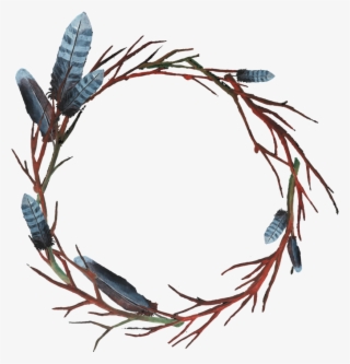 Circle Feather Frame Border Flower - Feather Circle Frame Png PNG Image ...