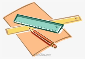 Ruler, Pencil, Paper Royalty Free Vector Clip Art Illustration - Ruler ...