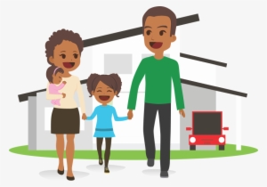 Family Buying A House - Buy House Cartoon Png PNG Image | Transparent ...