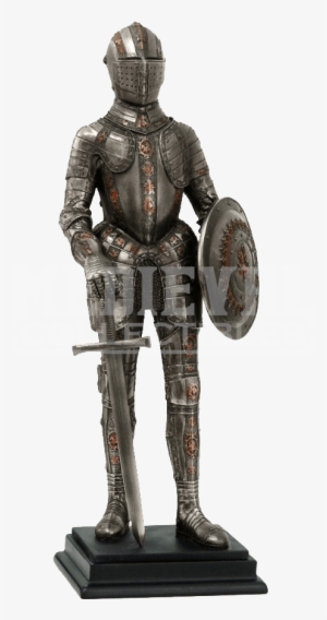 Armoured Medieval Knight With Sword Statue - 7" Tall Medieval Knight ...